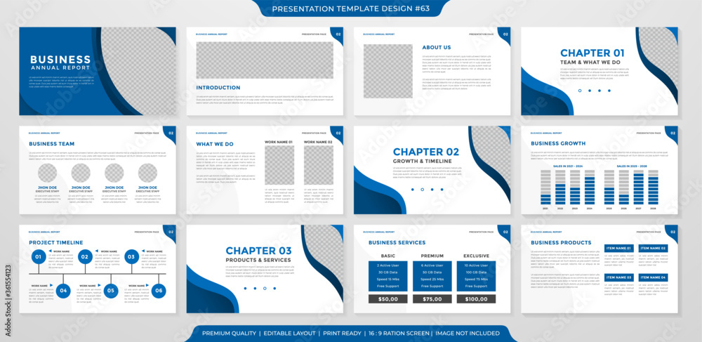 set of presentation layout template design with minimalist style use ...