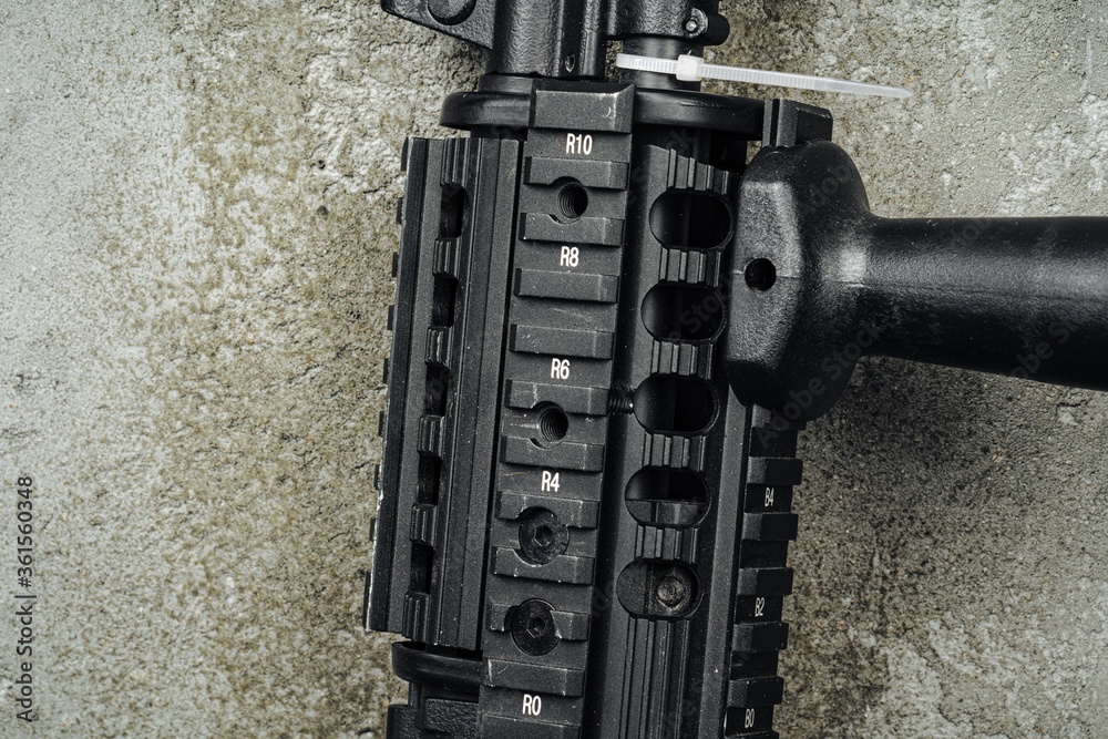 Russian automatic rifle Ak-47 close up, military weapon Stock Photo ...