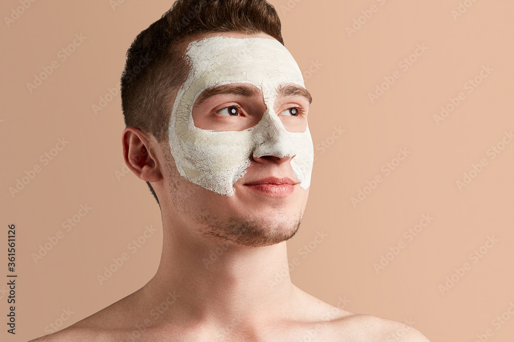 Busy men prefer minimalist, easy and quick facial treatments. A young ...
