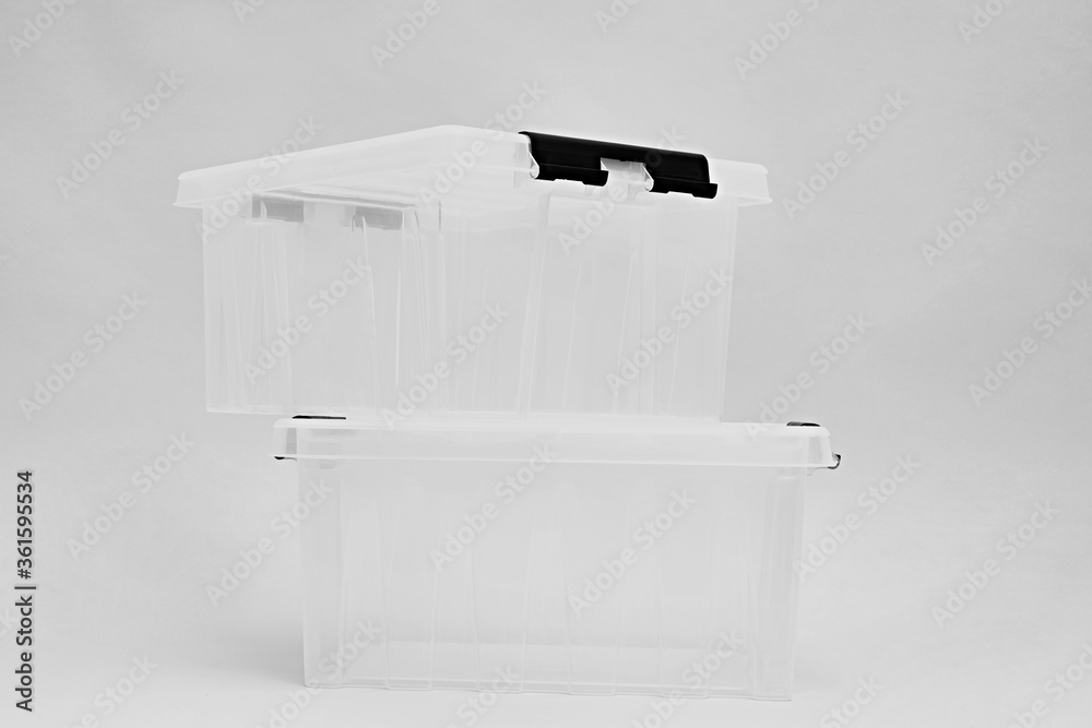 Transparent plastic box for storage and transportation. Boxes for the ...