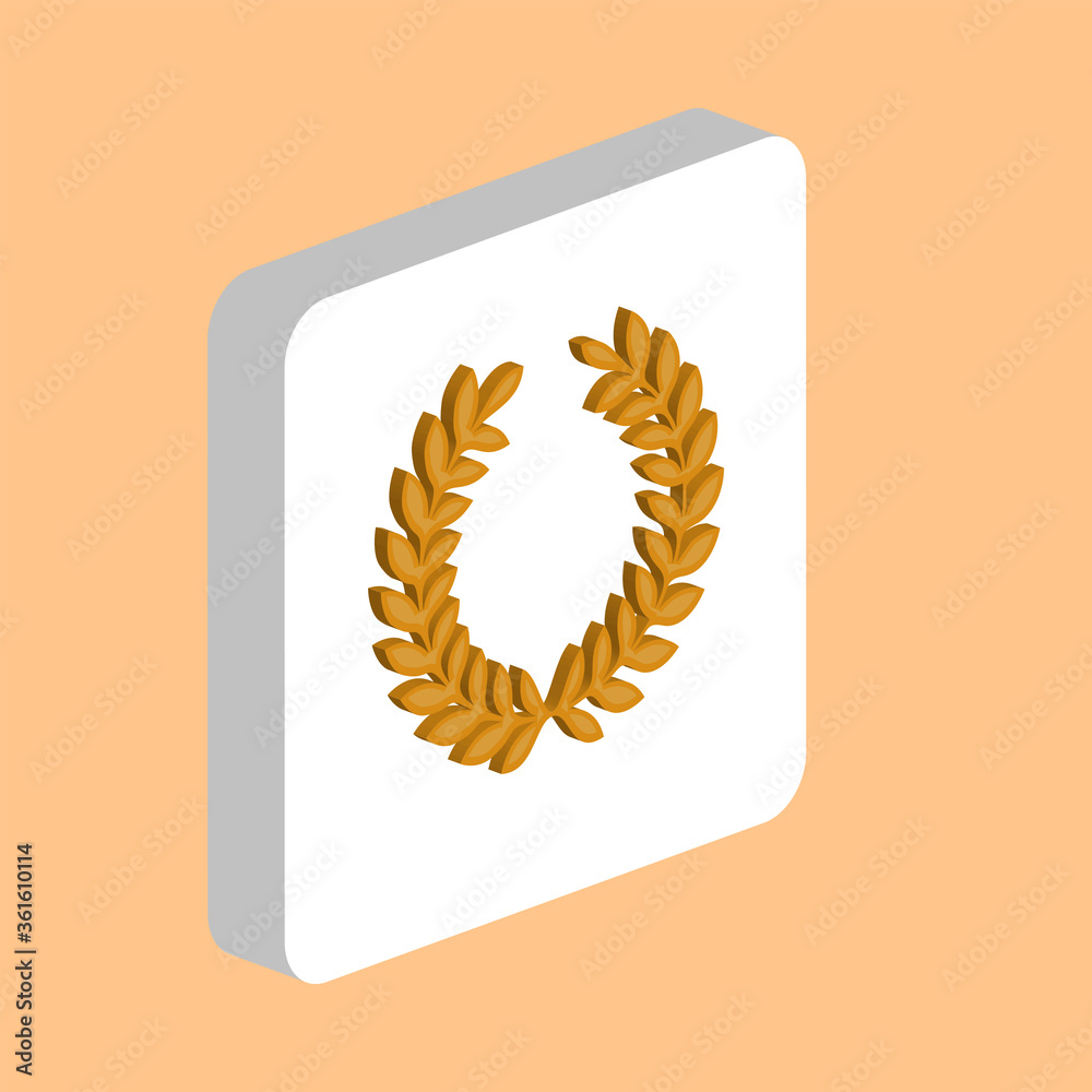 Victory Wreath Simple vector icon. Illustration symbol design template ...