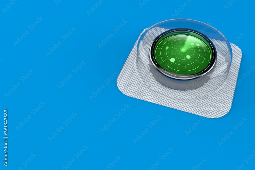 Radar inside pill box Stock Illustration | Adobe Stock