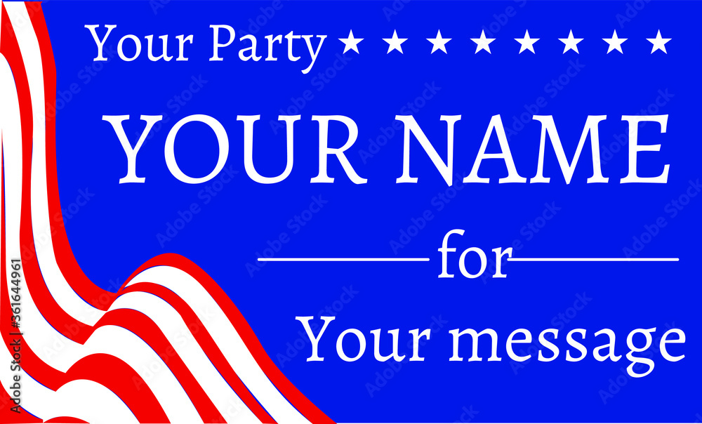 Political campaign lawn sign template for elections politicians ...