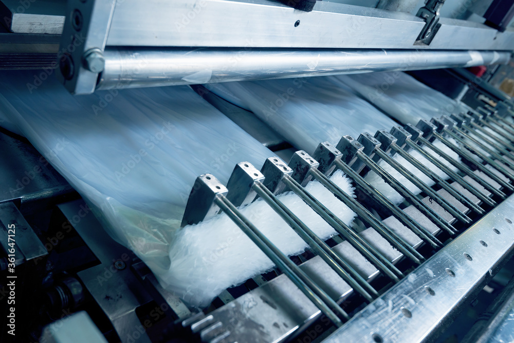 production of plastic packaging film Stock Photo | Adobe Stock