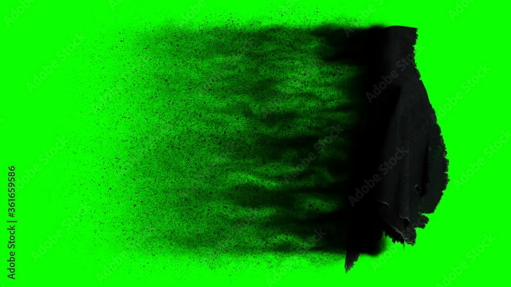Scary, fear ghost with dark particles. Realistic green screen 4k ...