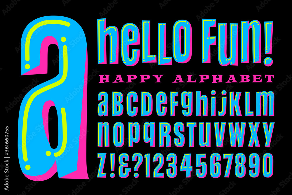 A Fun, Happy, and Whimsical Alphabet in Bright Colors; Hello Fun is a ...