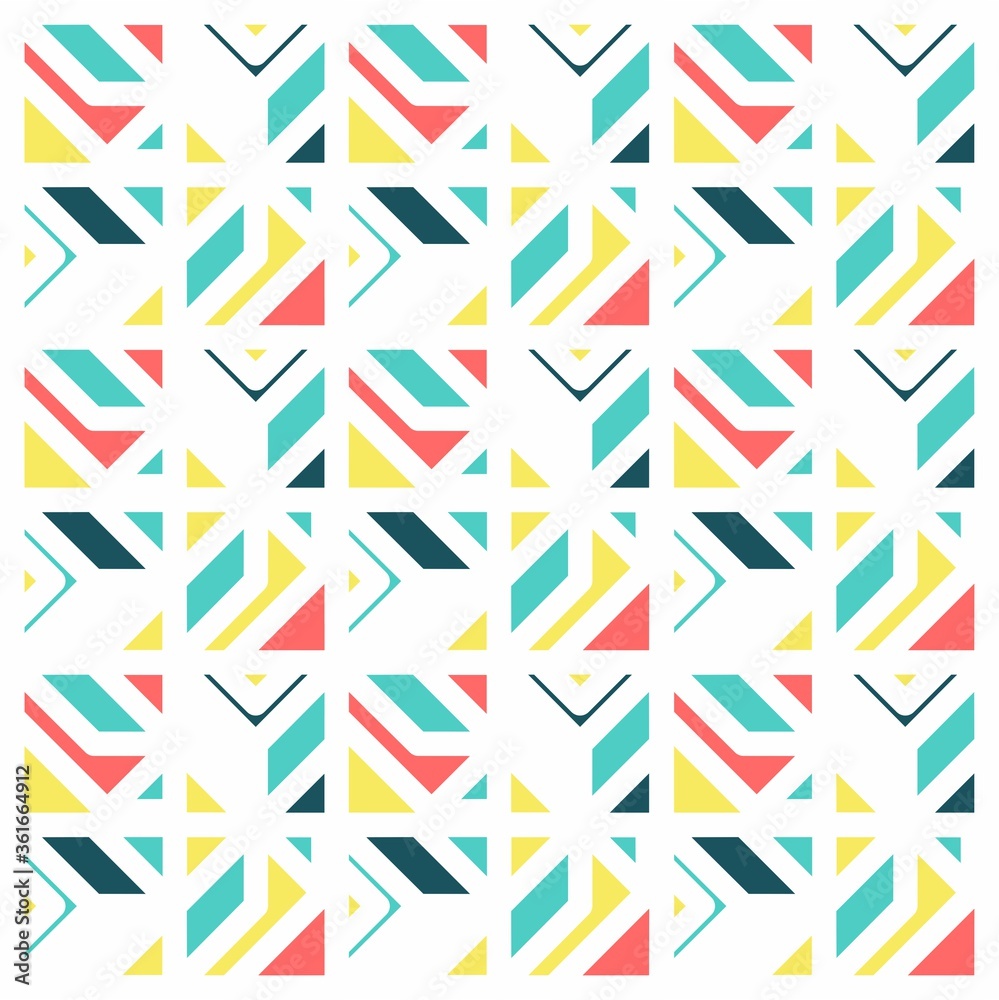 Beautiful of Colorful Triangles and Parallelograms, Repeated, Abstract ...