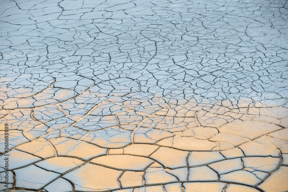 Beautiful background pattern of soil surface fracture which is ...