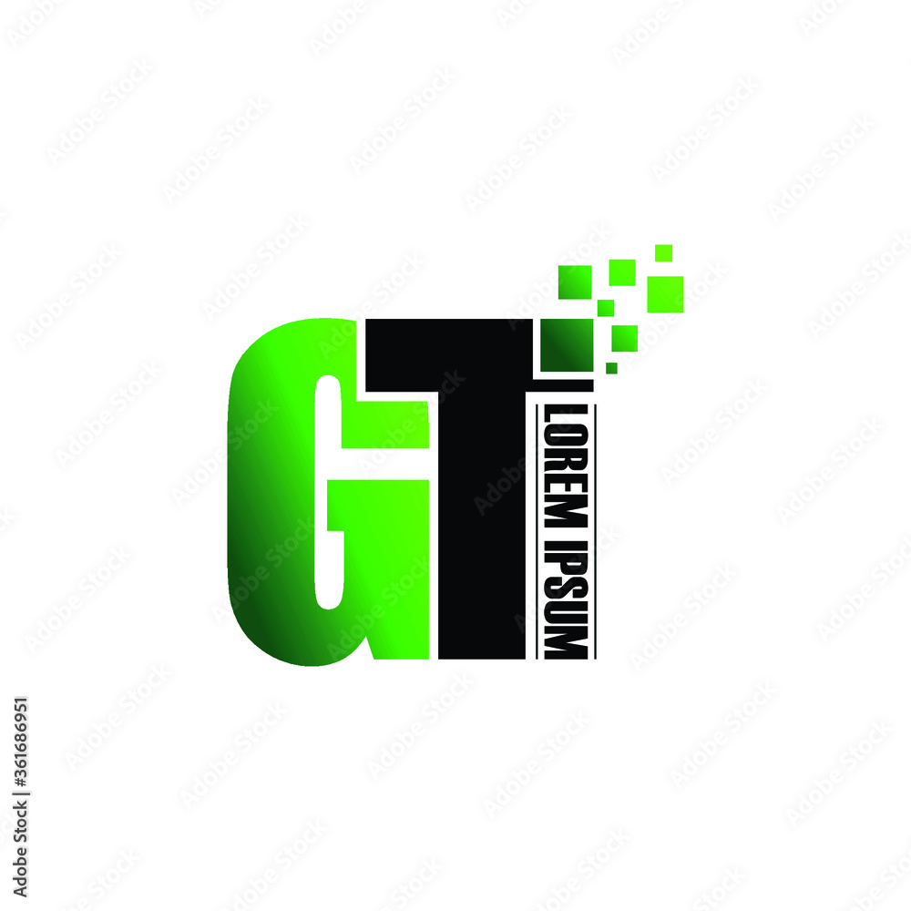 Letter GT logo icon design vector. monogram logo vector illustration ...