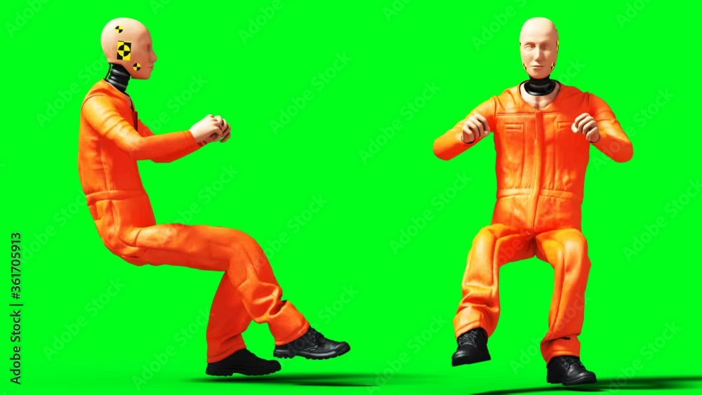 dummy animation. Test drive. Phisical motion blur. Realistic 4k ...