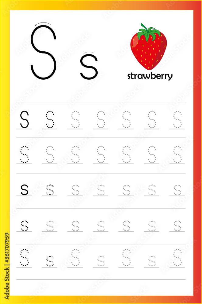 Alphabet A - Z. Writing practice. Tracing letter. Exercises for kids ...