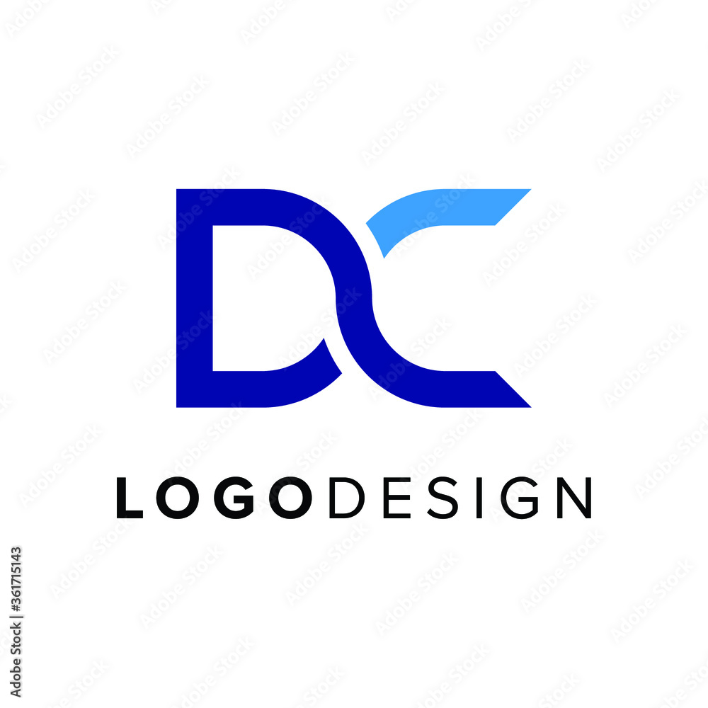 Modern letter DC logo design vector Stock Vector | Adobe Stock