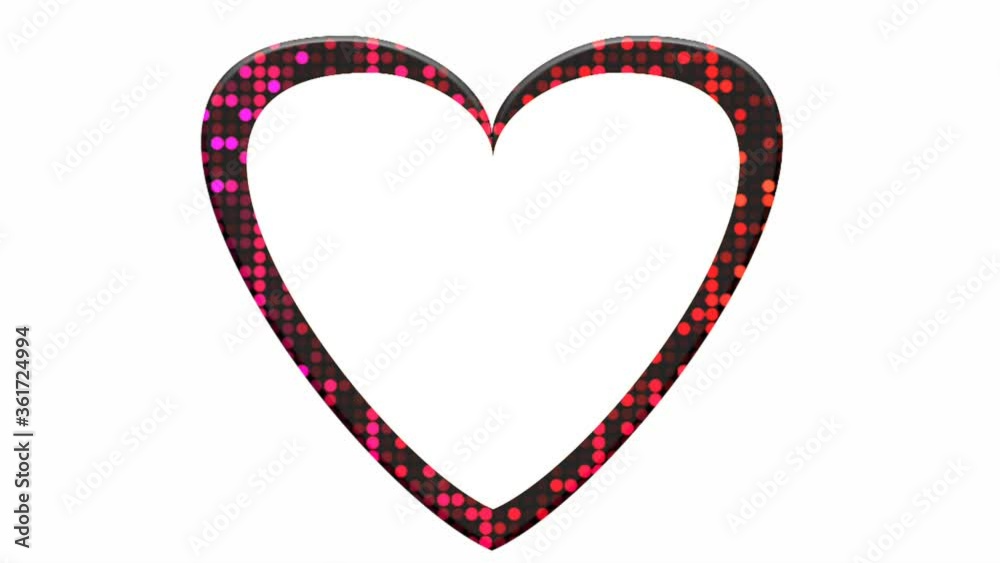 Vidéo Stock Colorful animated heart-shaped frames for greeting and ...