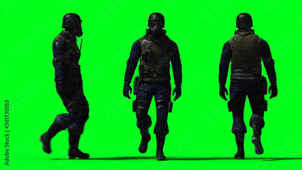 Military soldier animation. Phisical, motion, blur. Realistic 4k ...