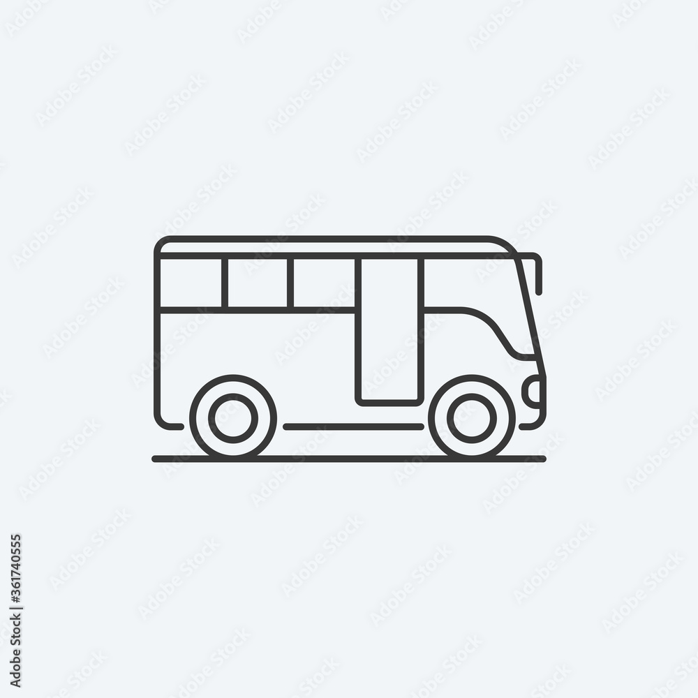 Minibus icon. Bus symbol modern, simple, vector, icon for website ...