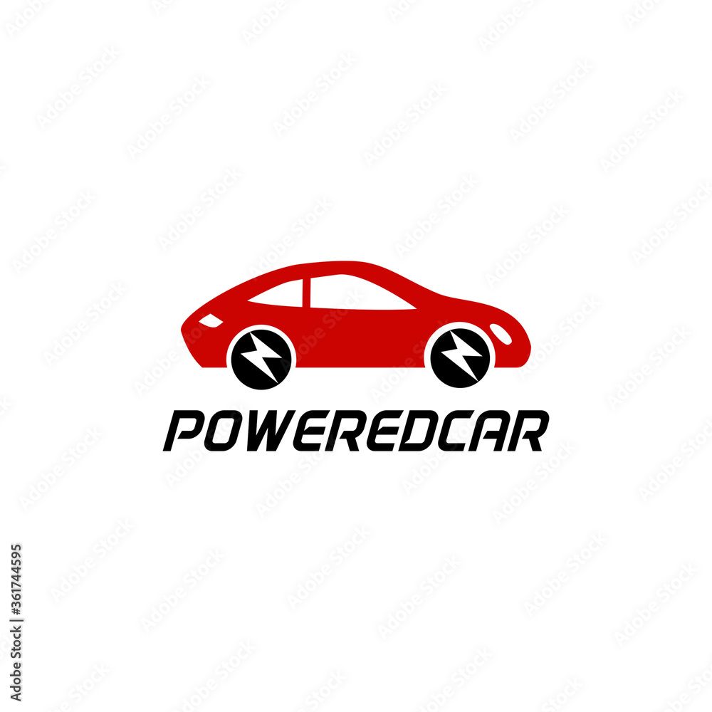 Powered Car Logo Stock Vector | Adobe Stock