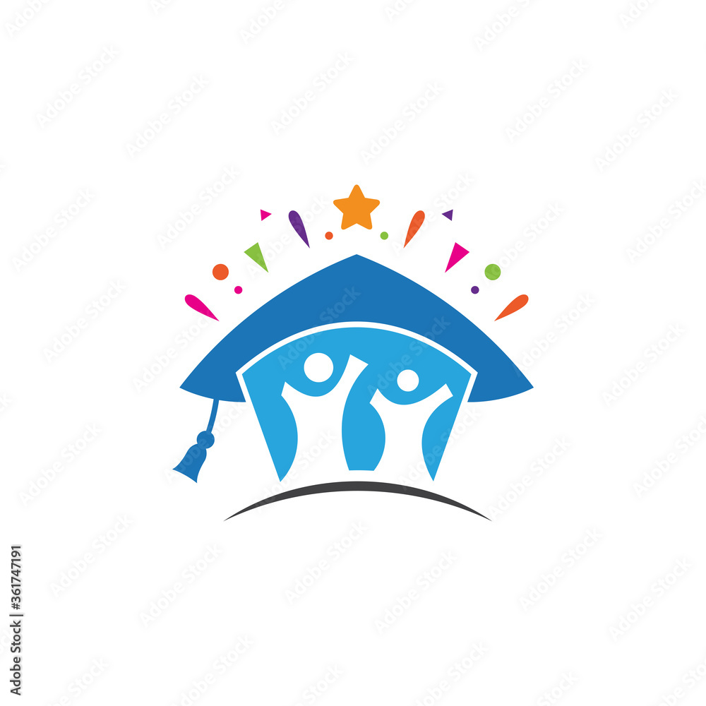 Graduation Celebration Logo. Educational Logo. Graduation Cap and ...