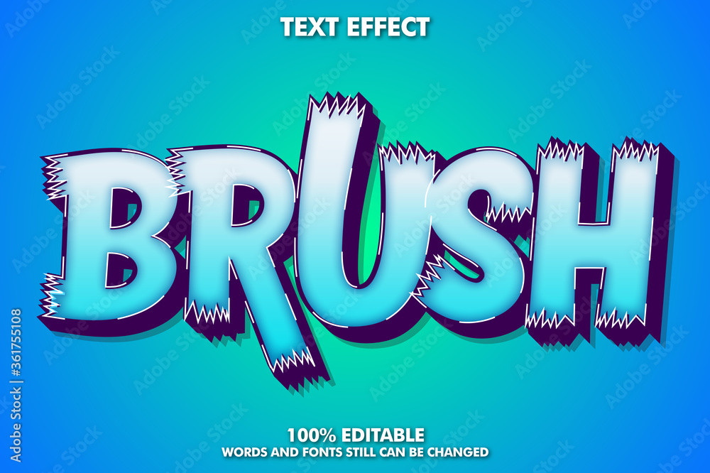 Soft blue and white text effect with break outline Stock Vector | Adobe ...