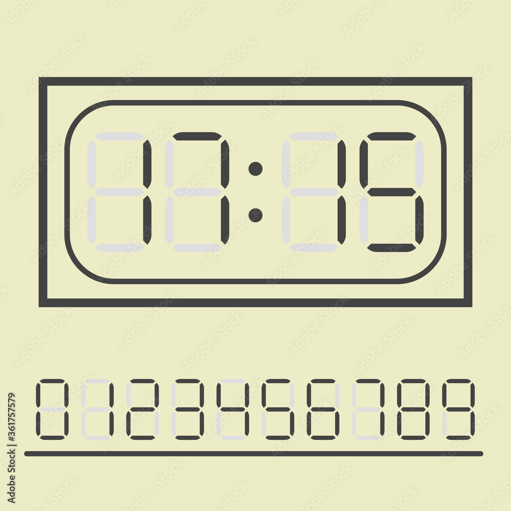 Digital Countdown Timer Scoreboard Of Days Hours Minutes Seconds Stock 