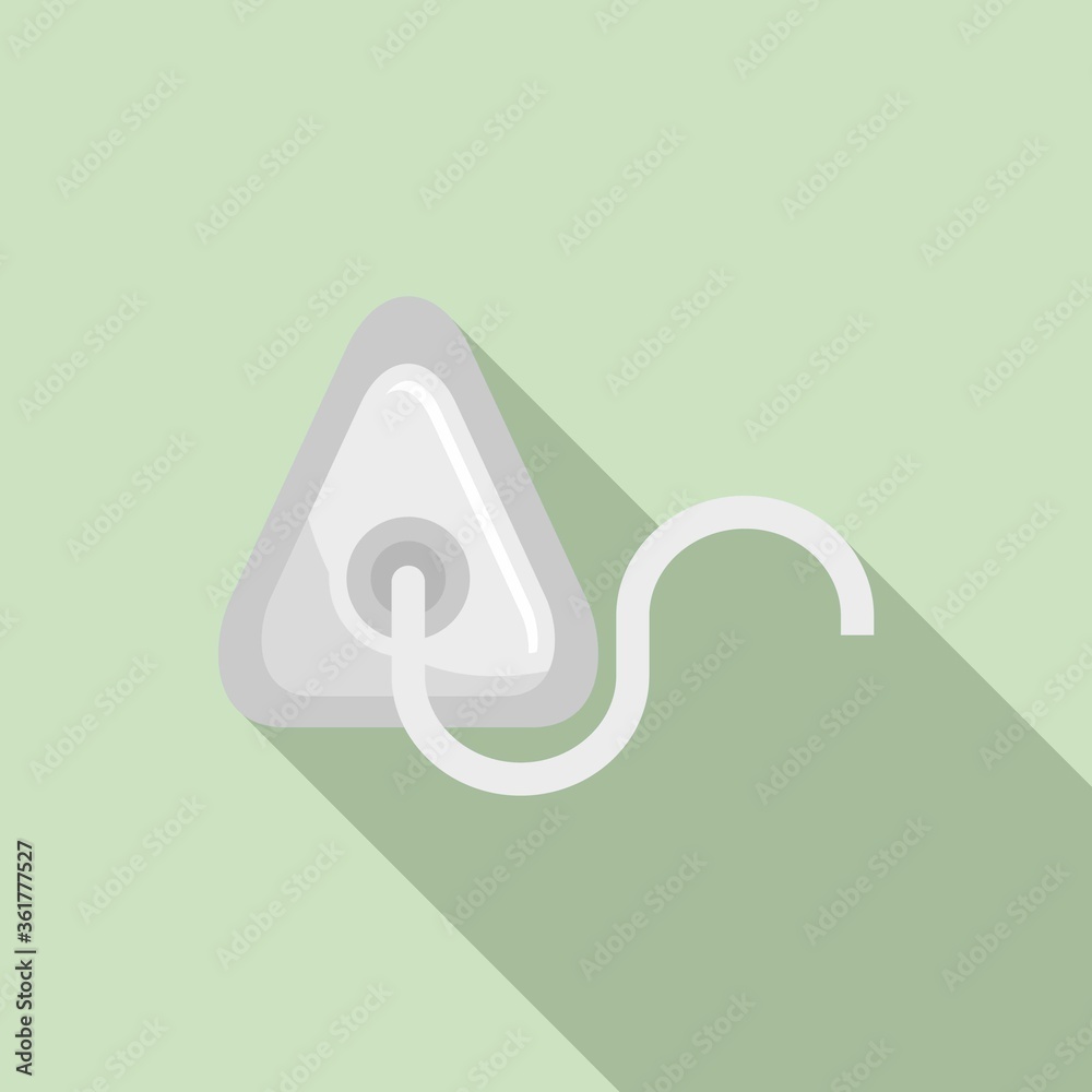 Clinic anesthesia mask icon. Flat illustration of clinic anesthesia ...