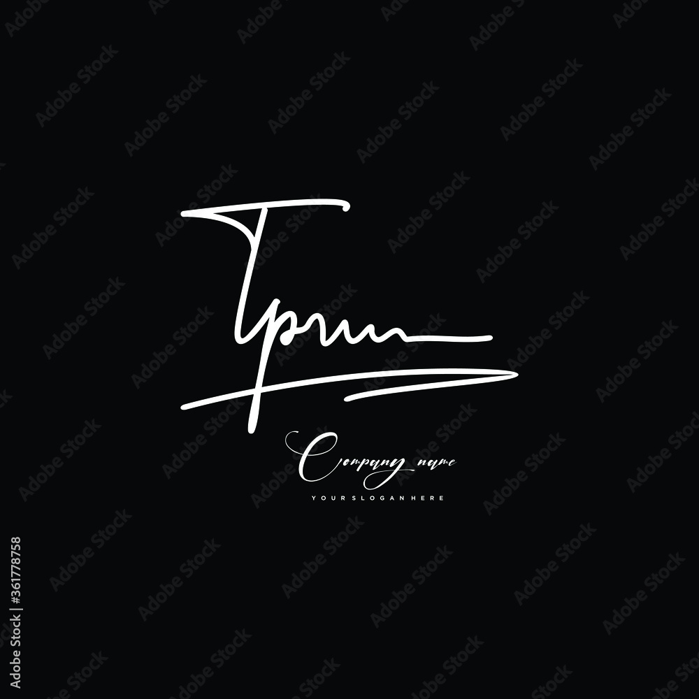 TP initials signature logo. Handwriting logo vector templates. Hand ...