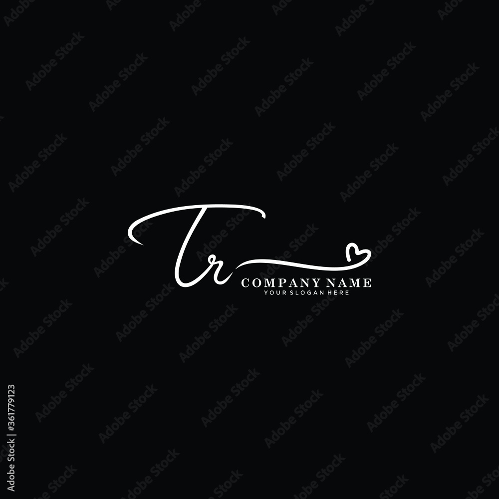 TR initials signature logo. Handwriting logo vector templates. Hand ...