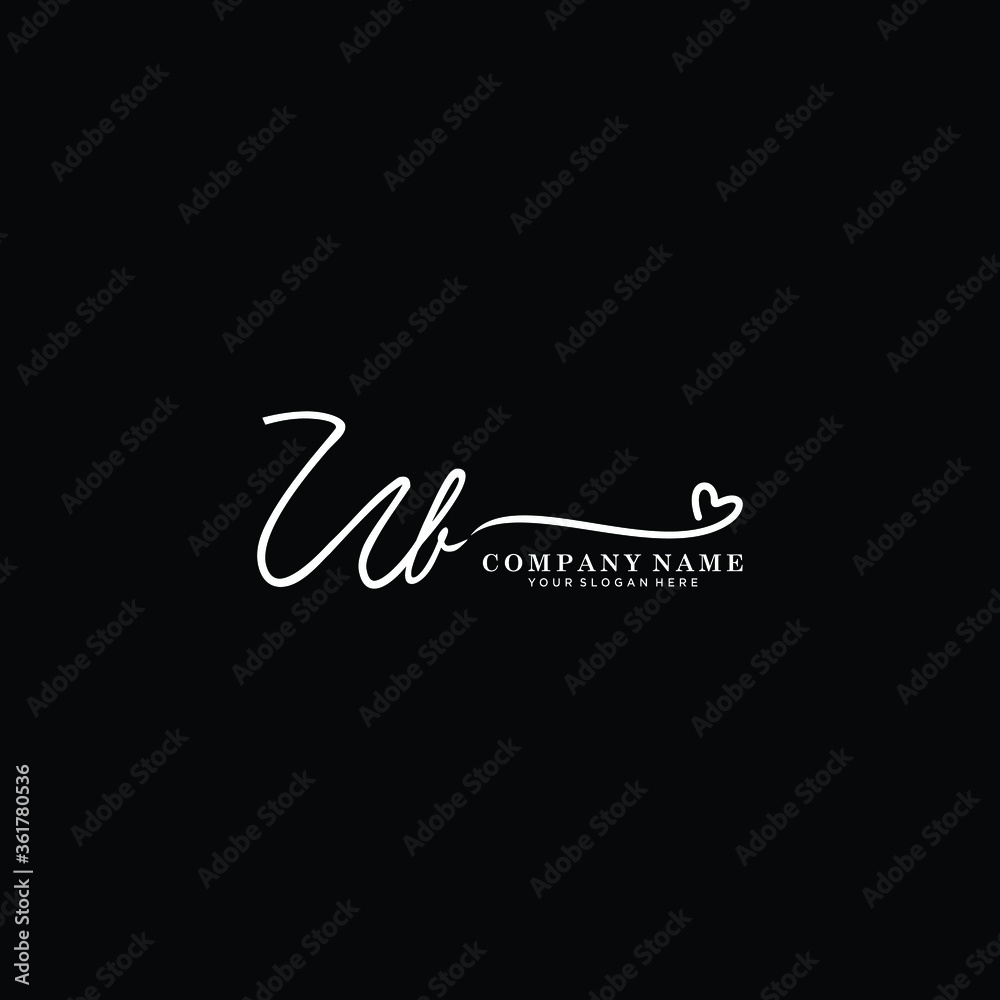 UB initials signature logo. Handwriting logo vector templates. Hand ...