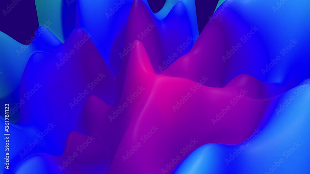 Fantastic changing landscape. 4k abstract looped fantastic background ...