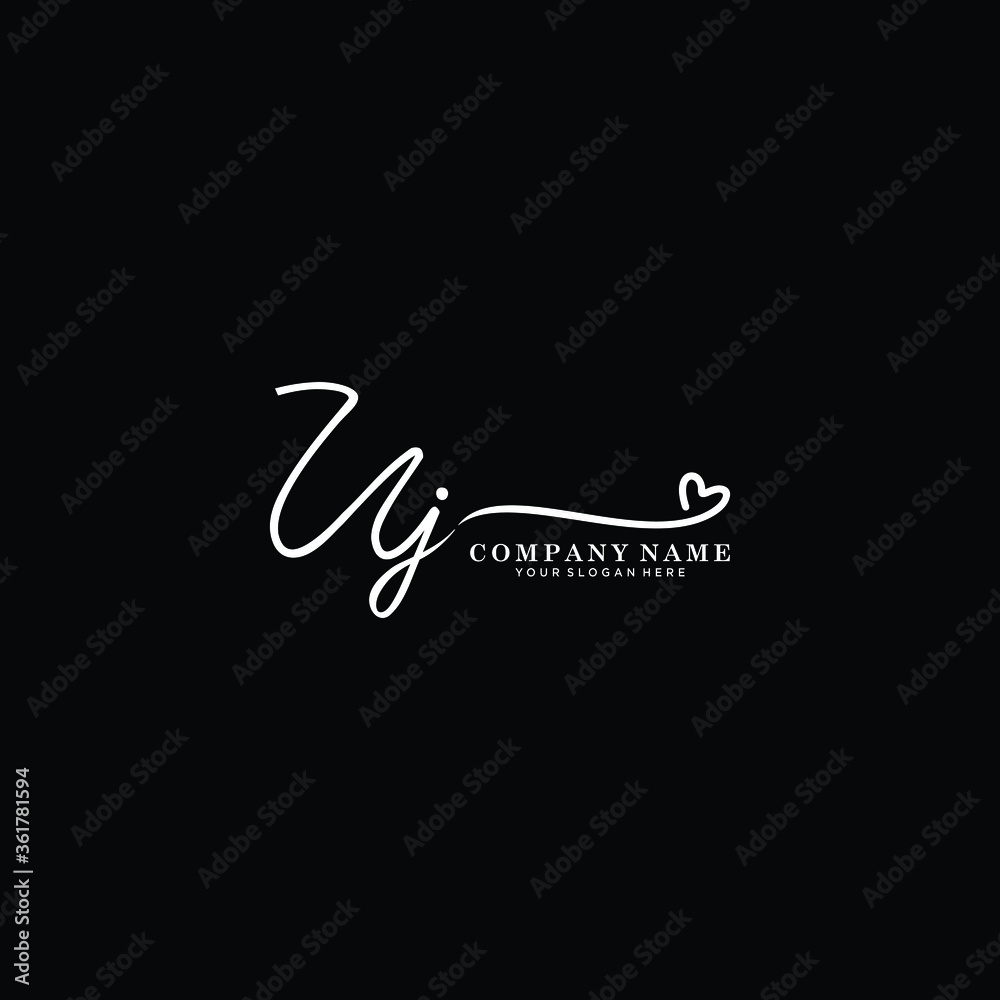 UJ initials signature logo. Handwriting logo vector templates. Hand ...
