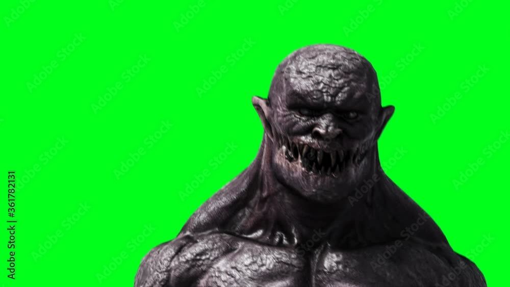 Scary monster animation. Phisical, motion, blur. Realistic 4k animation ...