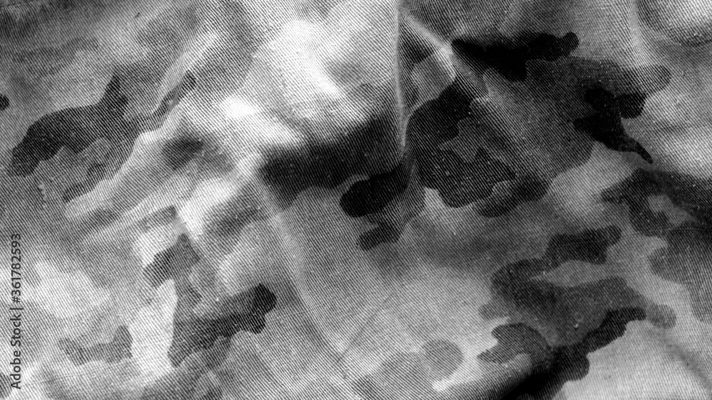 Military uniform pattern with blur effect. black and white Stock Photo ...