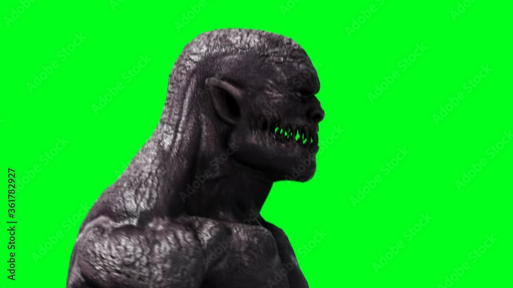 Scary monster animation. Phisical, motion, blur. Realistic 4k animation ...