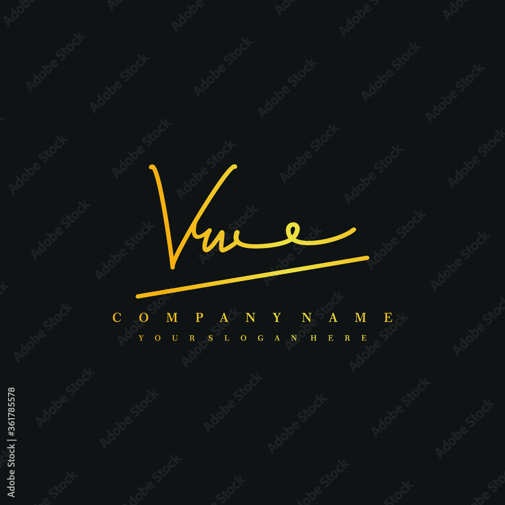 VU initials signature logo. Handwriting logo vector templates. Hand ...