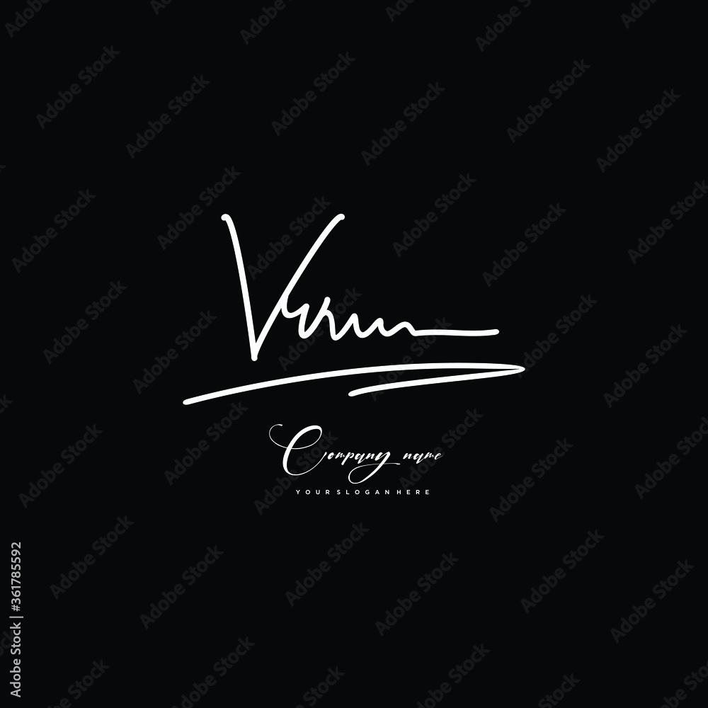 VV initials signature logo. Handwriting logo vector templates. Hand ...