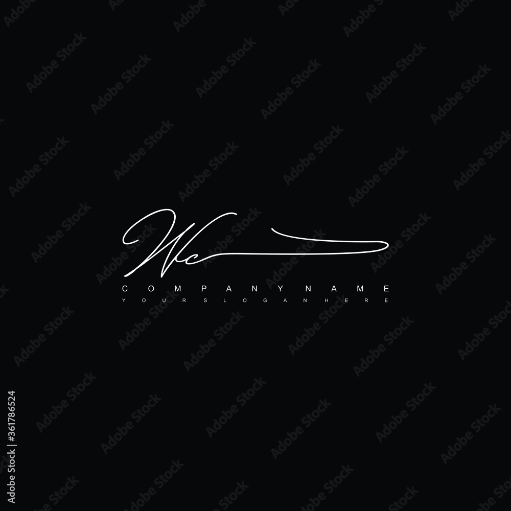 WC initials signature logo. Handwriting logo vector templates. Hand ...