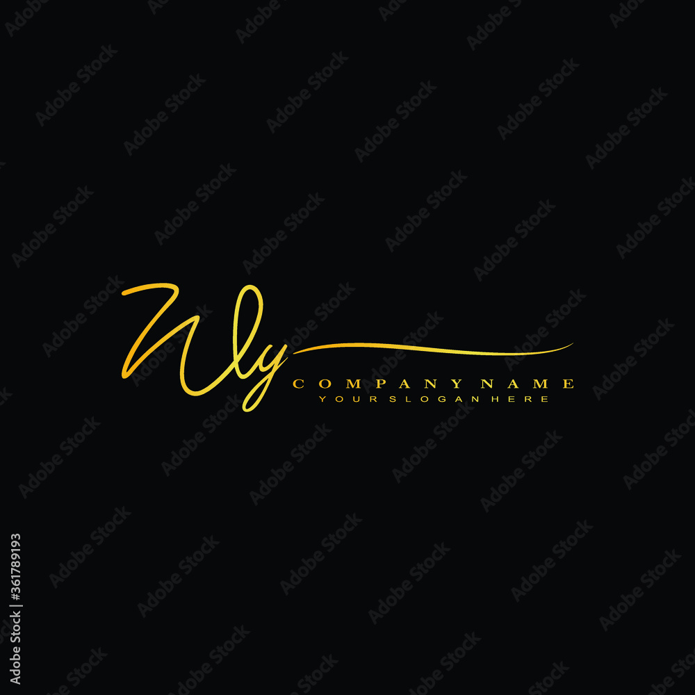 WY initials signature logo. Handwriting logo vector templates. Hand ...