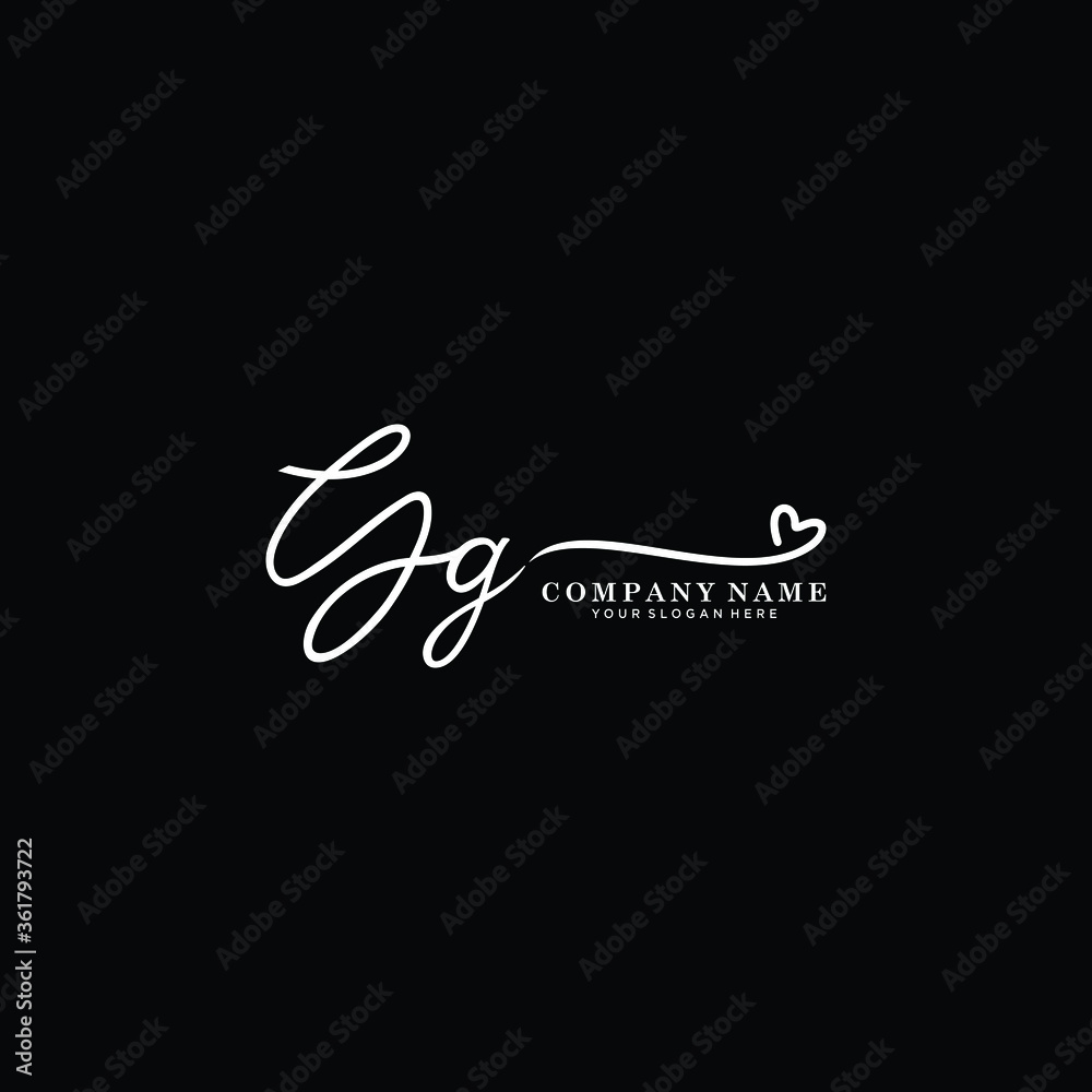 YG initials signature logo. Handwriting logo vector templates. Hand ...