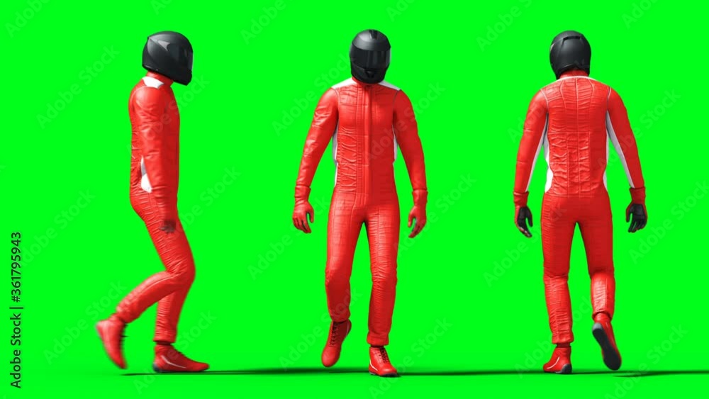 Racer car animation. Phisical motion blur. Realistic green screen 4k ...