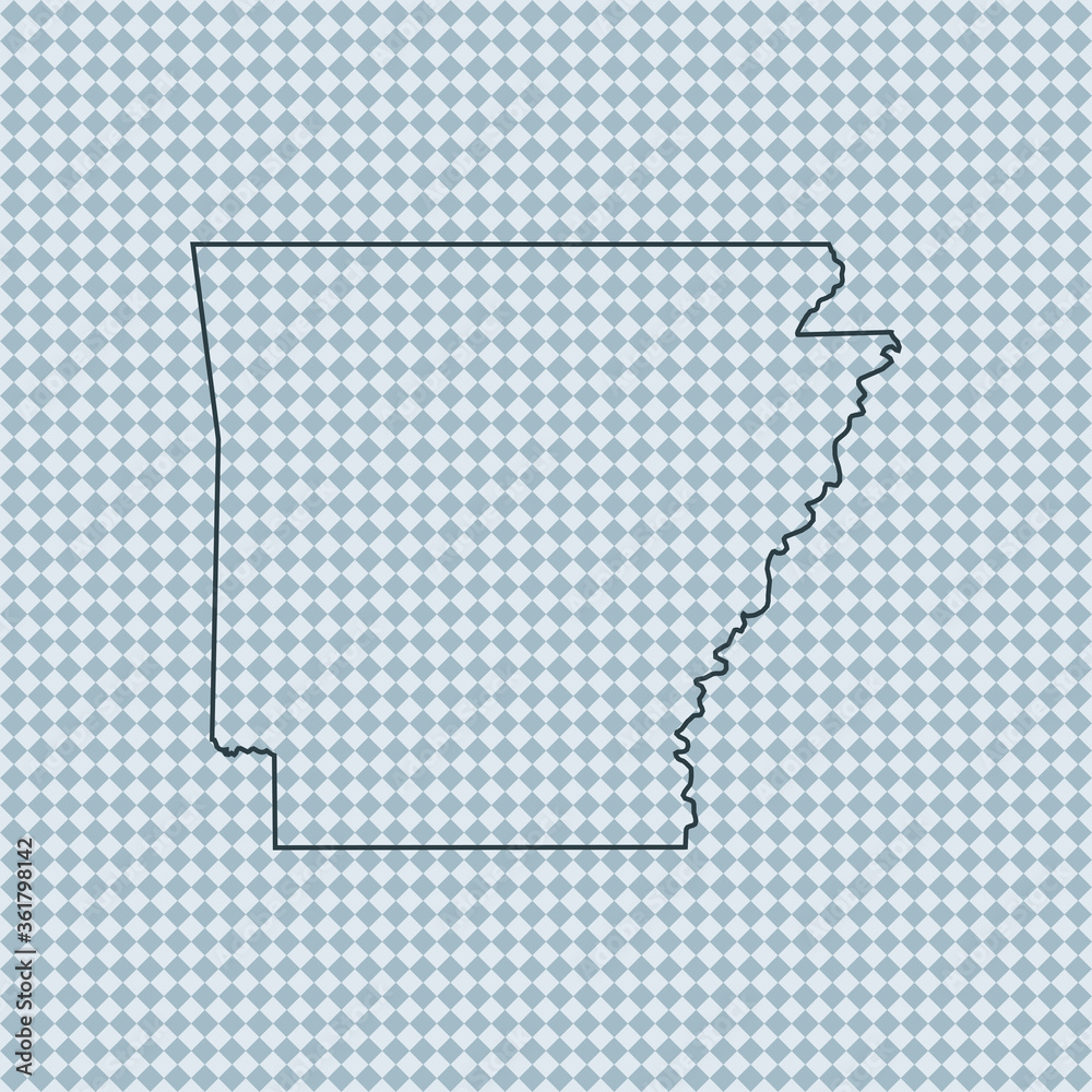 vector illustration map of Arkansas Stock Vector | Adobe Stock