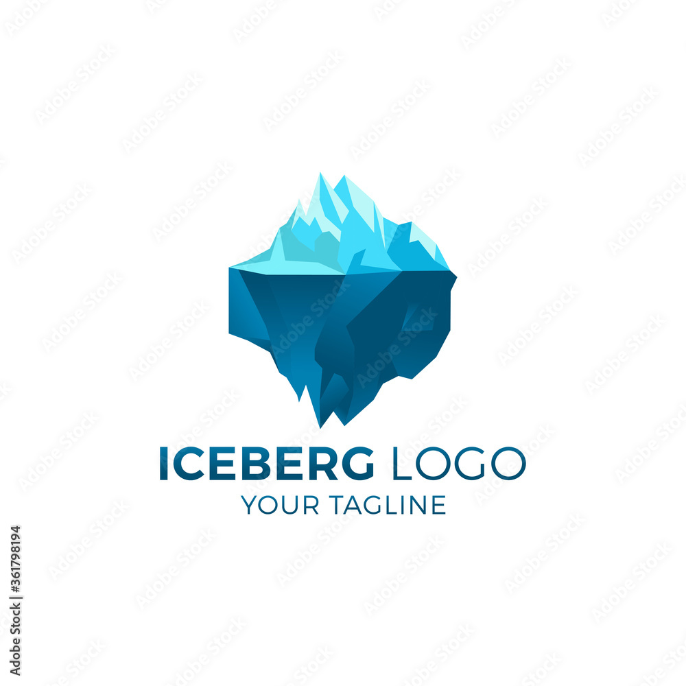 Iceberg logo vector illustration isolated on white background Stock ...