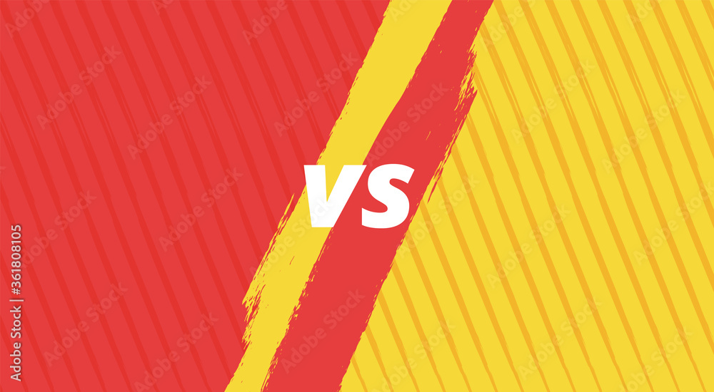 Vs template. Versus blank. Vector color design. Stock Vector | Adobe Stock