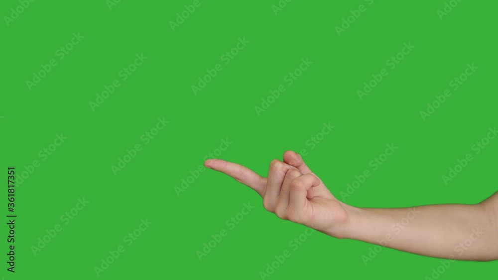 4K footage footage real time hand of asian female teenager waving ...