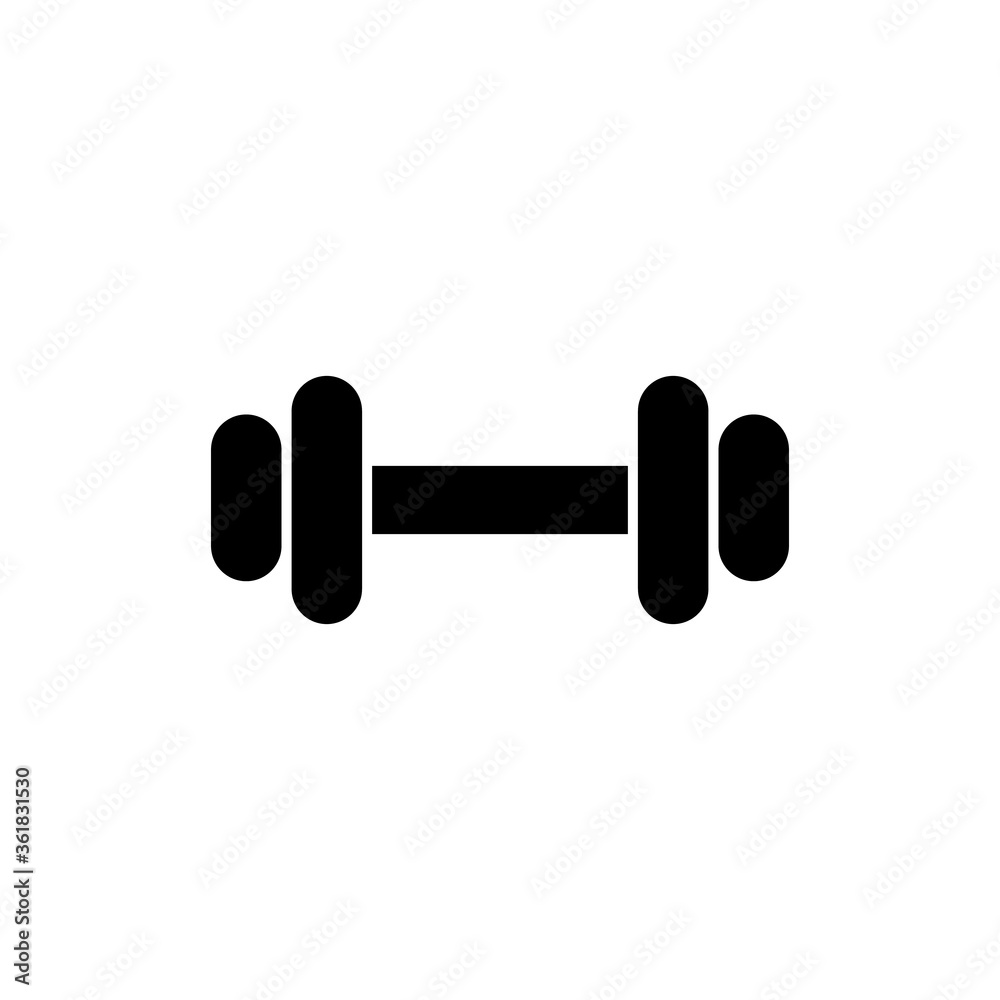 Barbell black glyph icon. Fitness center. Gym workout. Sport activity ...