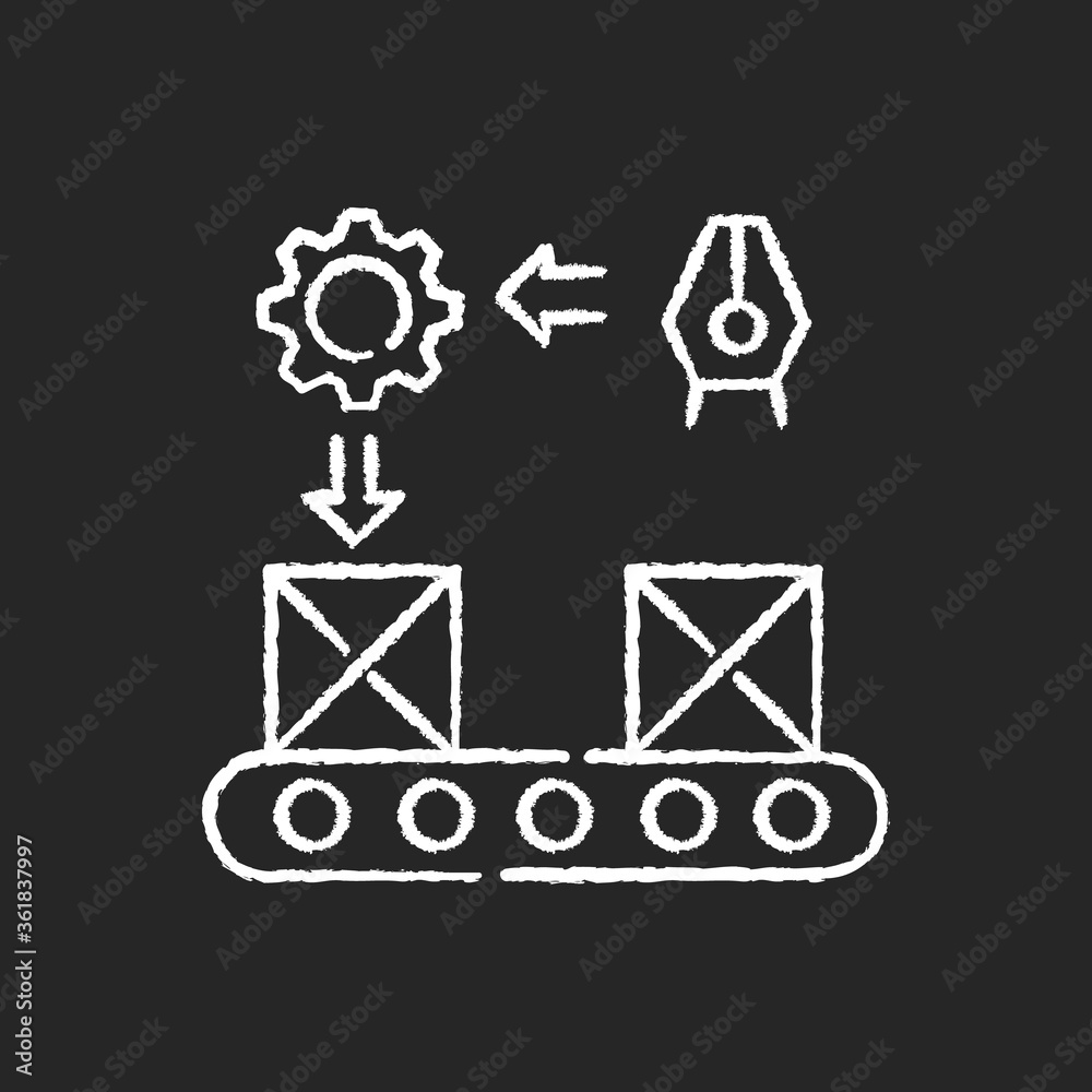 Process Flow Icon Black