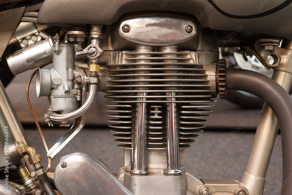motor bike engine Stock Photo | Adobe Stock