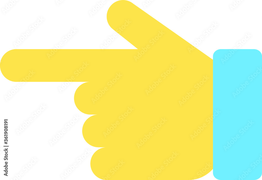 Finger Point - Finger Point Left Emoji / Emoticon Stock Vector | Adobe ...