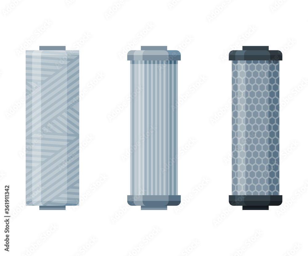 Water Filters Set, Special Modern Technologies for Liquid Purification ...
