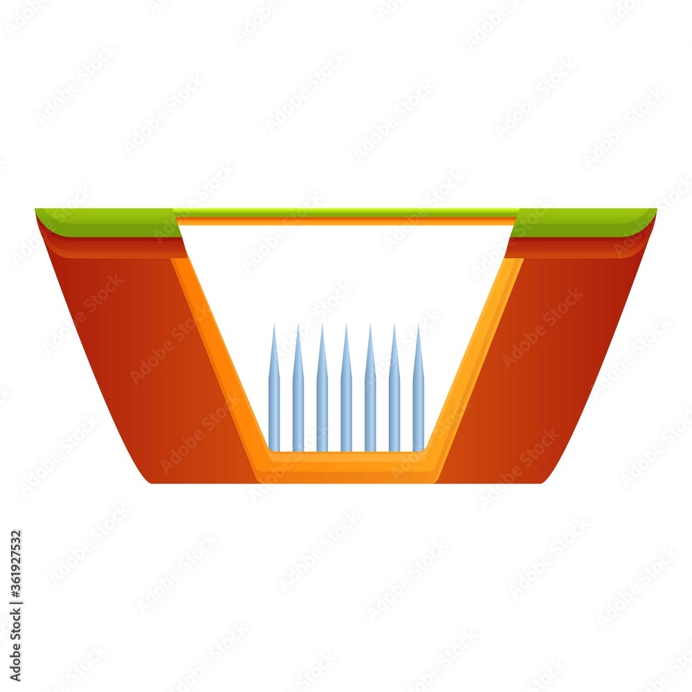 Trap pit icon. Cartoon of trap pit vector icon for web design isolated ...