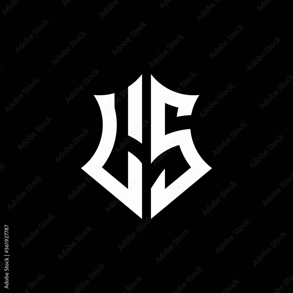 LS monogram logo with a sharp shield style Stock Vector | Adobe Stock