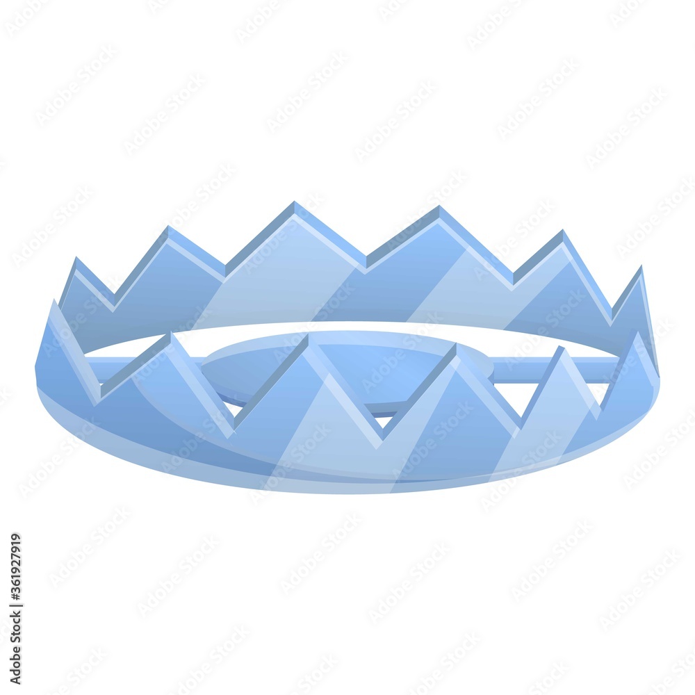 Metal spike trap icon. Cartoon of metal spike trap vector icon for web ...